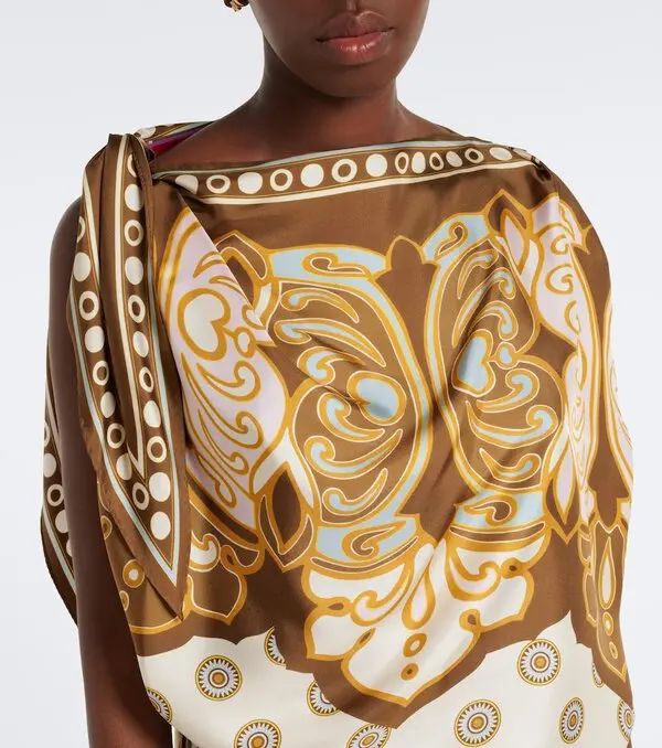 La DoubleJ Printed Silk Twill Top - Multicoloured