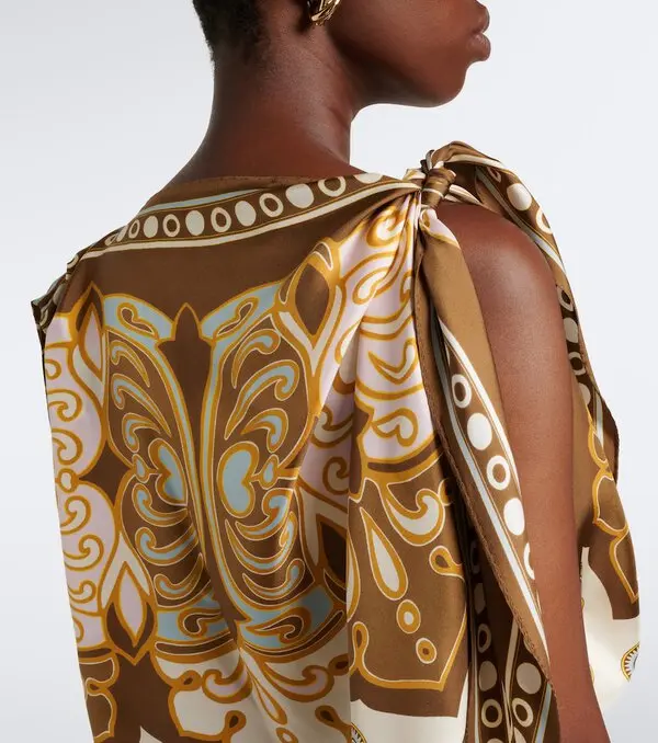 La DoubleJ Printed Silk Twill Top - Multicoloured