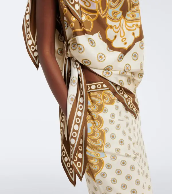 La DoubleJ Printed Silk Twill Top - Multicoloured