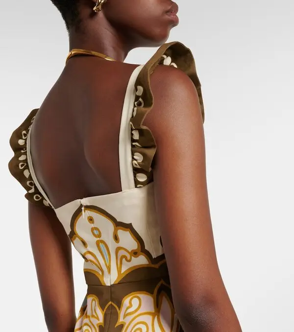 La DoubleJ Gingerbread Printed Midi Dress