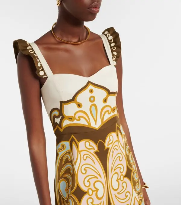 La DoubleJ Gingerbread Printed Midi Dress