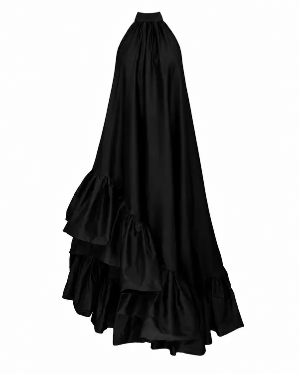 Azeeza Lucas Taffeta Gown - Black