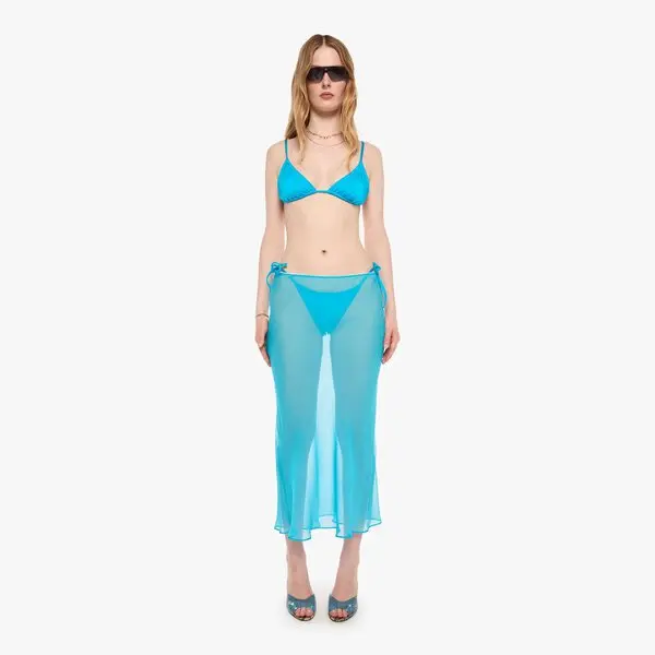 Sprwmn Lara Midi Skirt Turquoise