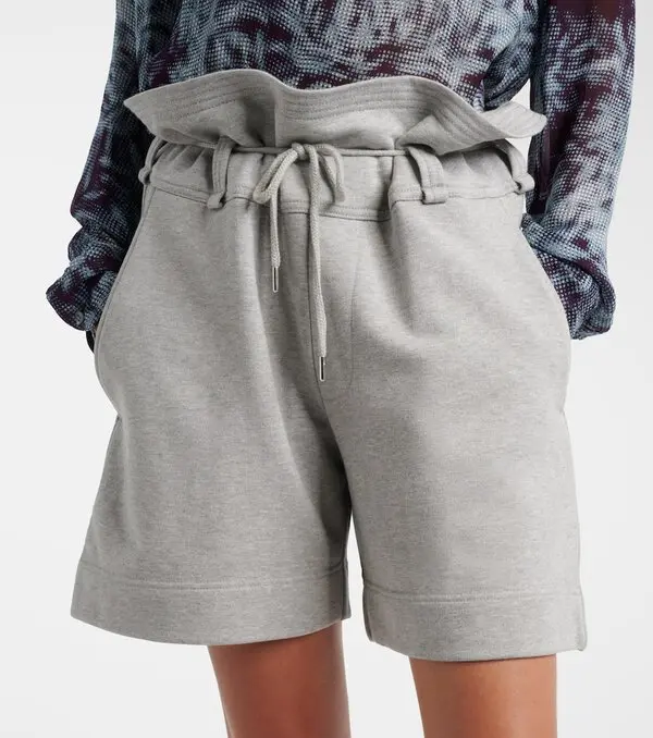 Dries Van Noten Hadiela Cotton Jersey Shorts - Grey