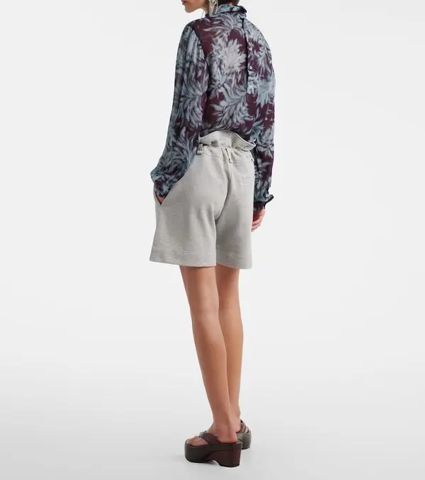 Dries Van Noten Hadiela Cotton Jersey Shorts - Grey