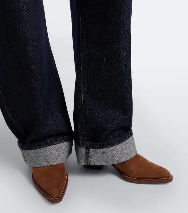 Khaite Suede Mid-calf Boots