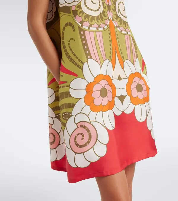 La DoubleJ Mini Swing Printed Silk Minidress - Multicoloured