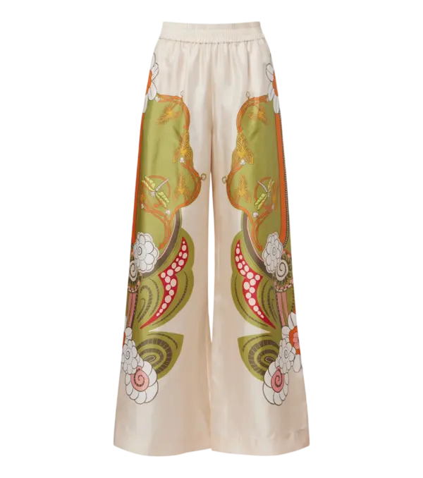 La DoubleJ Silk Palazzo Pants - Multicoloured