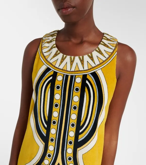 La DoubleJ Totem Printed Cotton Midi Dress