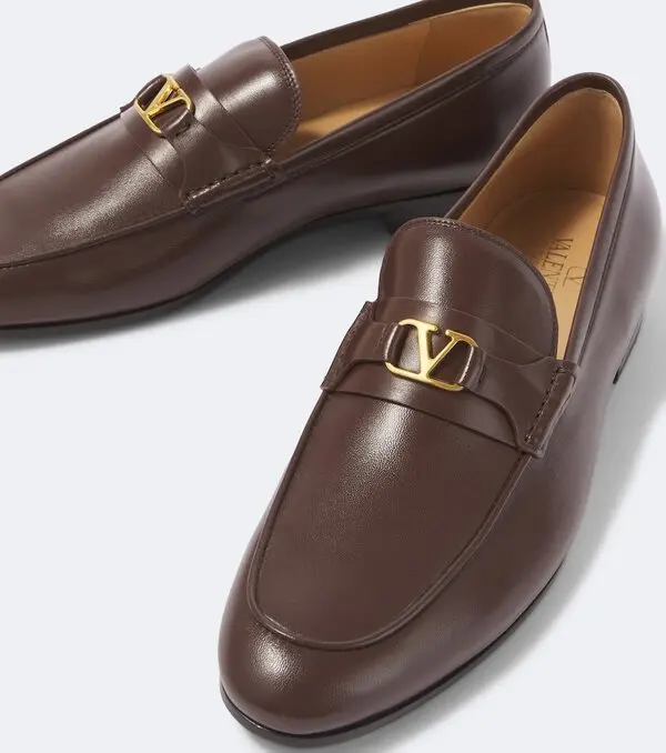 Valentino Garavani Vlogo Leather Loafers