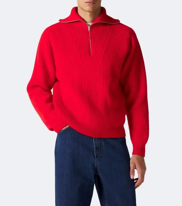JIL SANDER Wool Half-zip Sweater