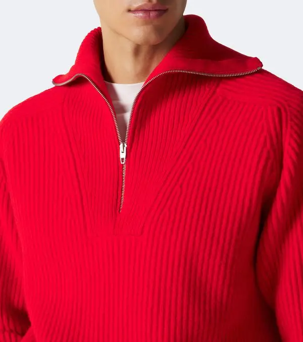 JIL SANDER Wool Half-zip Sweater