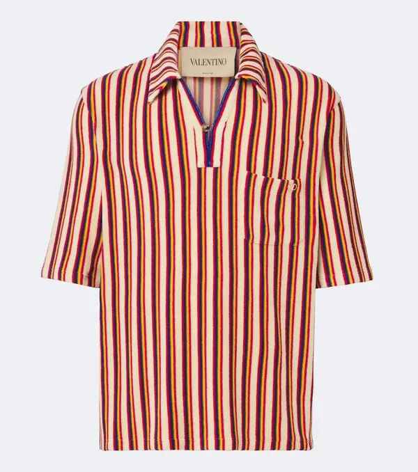Valentino Garavani Striped Terry Polo Shirt - Multicoloured