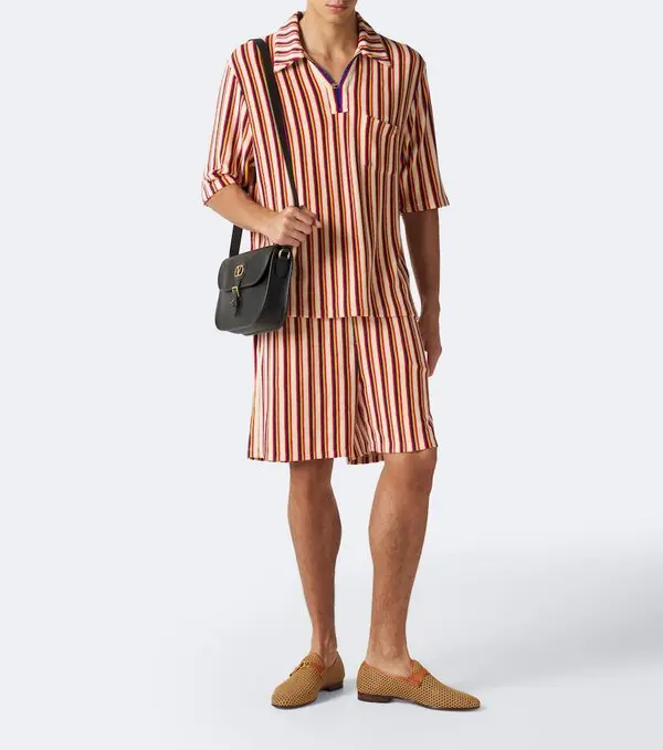 Valentino Garavani Striped Terry Polo Shirt