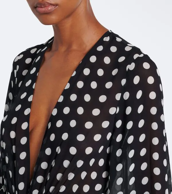 ALEXANDRA MIRO Clementine Polka-dot Maxi Dress