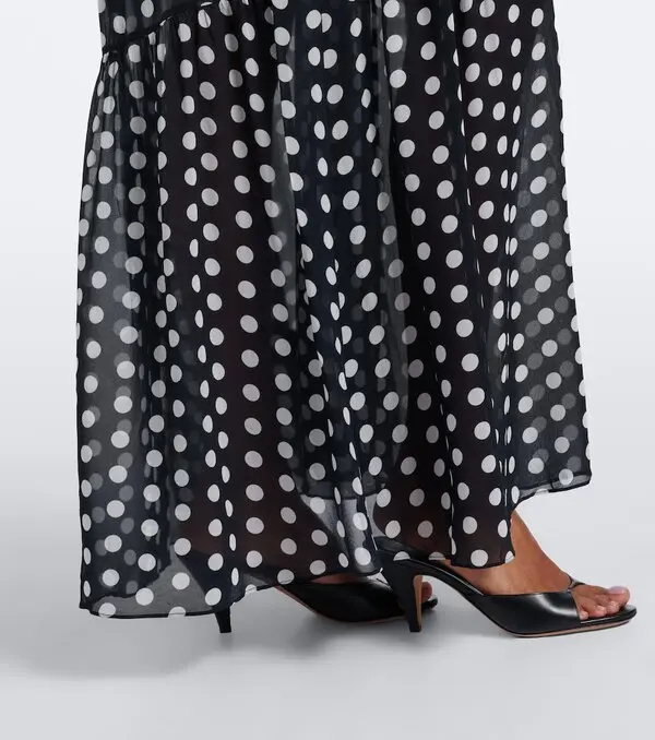 ALEXANDRA MIRO Clementine Polka-dot Maxi Dress