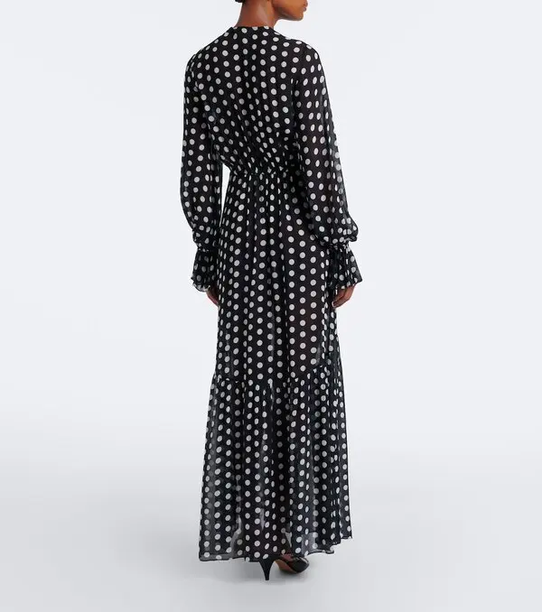ALEXANDRA MIRO Clementine Polka-dot Maxi Dress