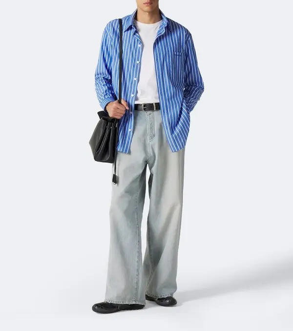 Balenciaga Striped Cotton Poplin Shirt