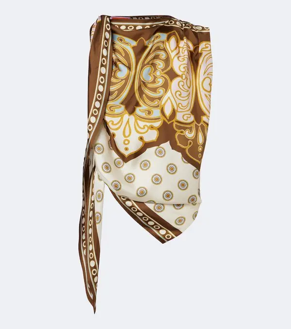 La DoubleJ Printed Silk Twill Top - Multicoloured