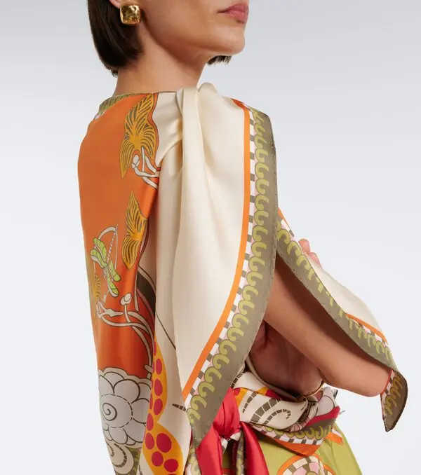 La DoubleJ Printed Silk Twill Top