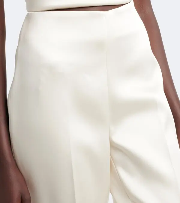 RÓHE Cigarette-leg Satin Trousers