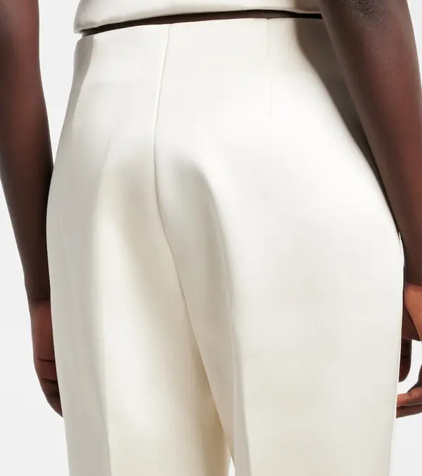 RÓHE Cigarette-leg Satin Trousers