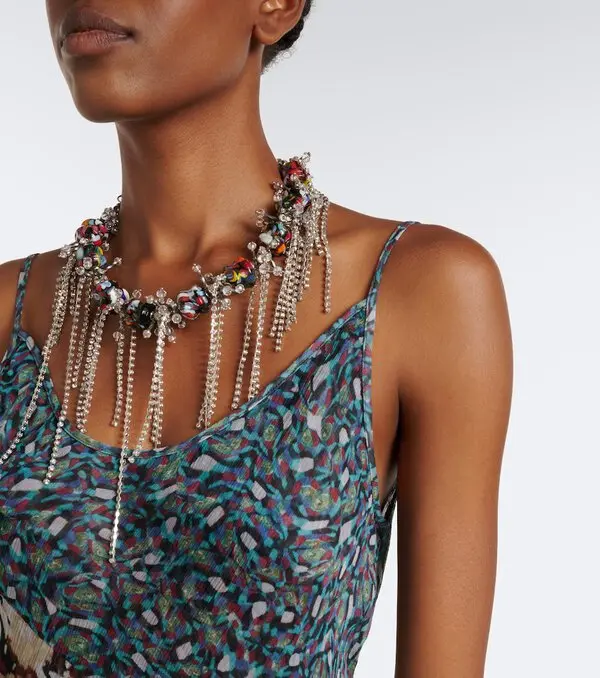 Dries Van Noten Printed Asymmetrical Top - Multicoloured