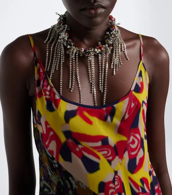 Dries Van Noten Printed Asymmetrical Top - Multicoloured