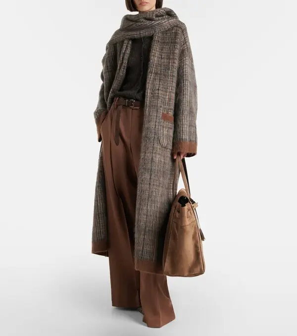 Brunello Cucinelli Large Suede Tote Bag - Brown