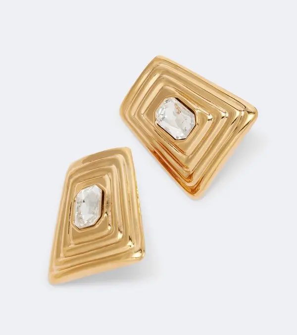 Alessandra Rich Crystal-embellished Clip-on Earrings