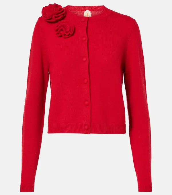 Jardin Des Orangers Wool And Cashmere Cardigan - Red