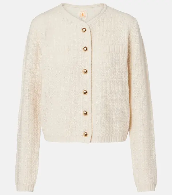 Jardin Des Orangers Wool And Cashmere Cardigan - White