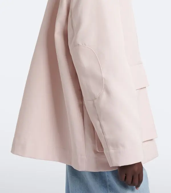 GANNI Canvas Jacket With Corduroy Collar - Pink
