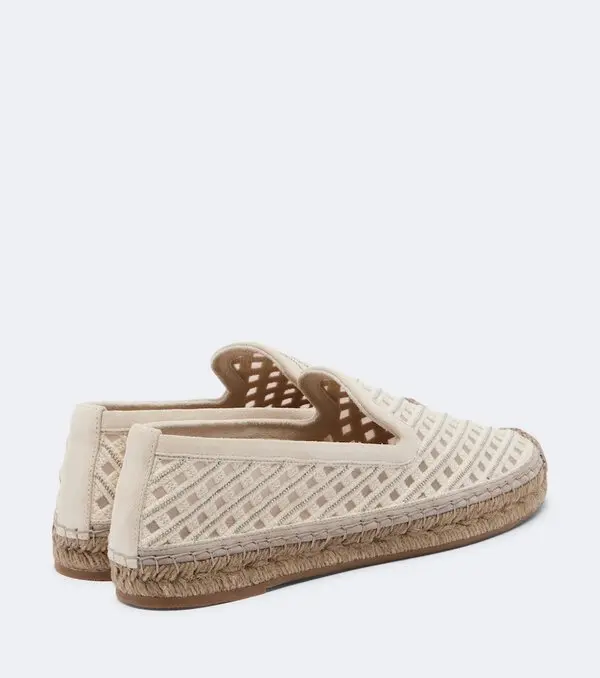 Brunello Cucinelli Monili Suede-trimmed Canvas Espadrilles - Beige