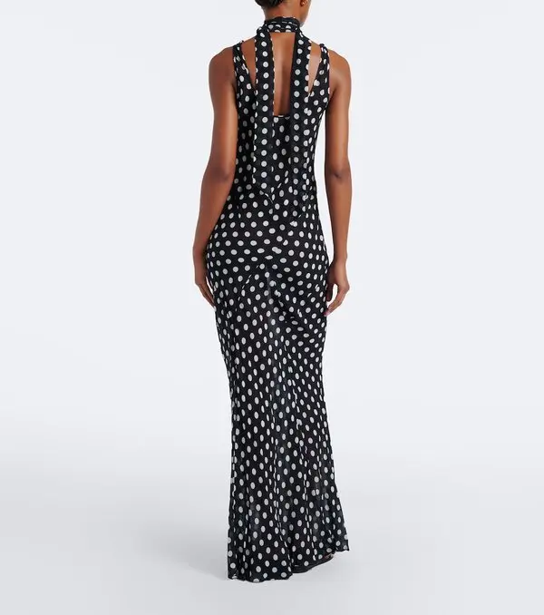 ALEXANDRA MIRO Harper Polka-dot Maxi Dress