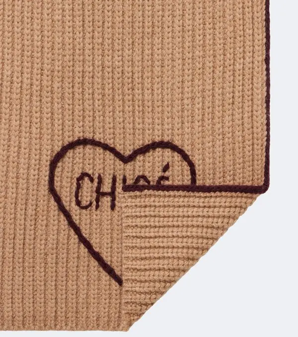 Chloé Encœur Wool And Cashmere Scarf