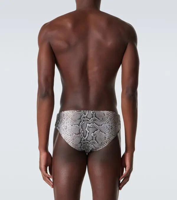 TOM FORD Snake Print Swim Briefs