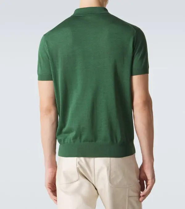 TOM FORD Silk And Linen Polo Sweater - Green
