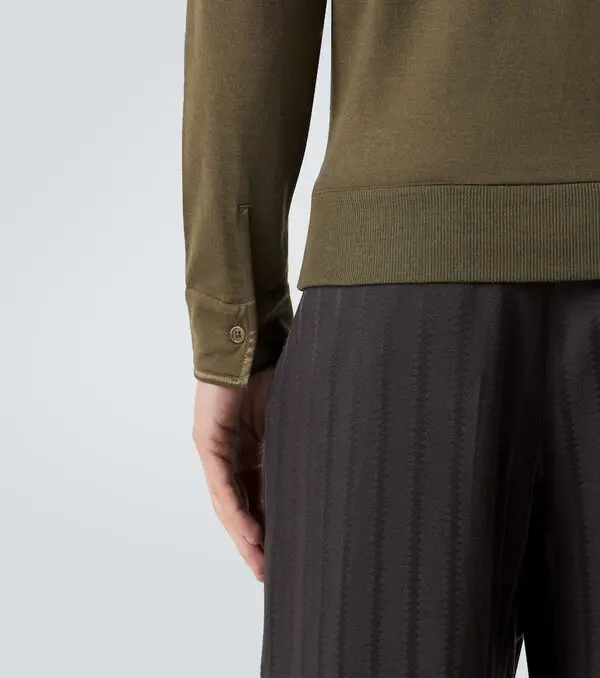 TOM FORD Wool, Cashmere, And Silk Henley Shirt