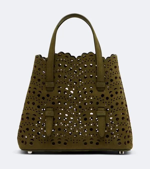 Alaïa Mina 20 Small Leather Top-handle Bag - Green