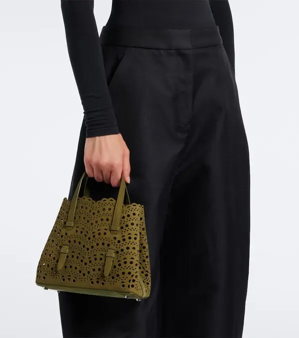 Alaïa Mina 20 Small Leather Top-handle Bag - Green