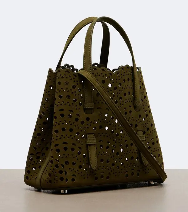 Alaïa Mina 20 Small Leather Top-handle Bag - Green