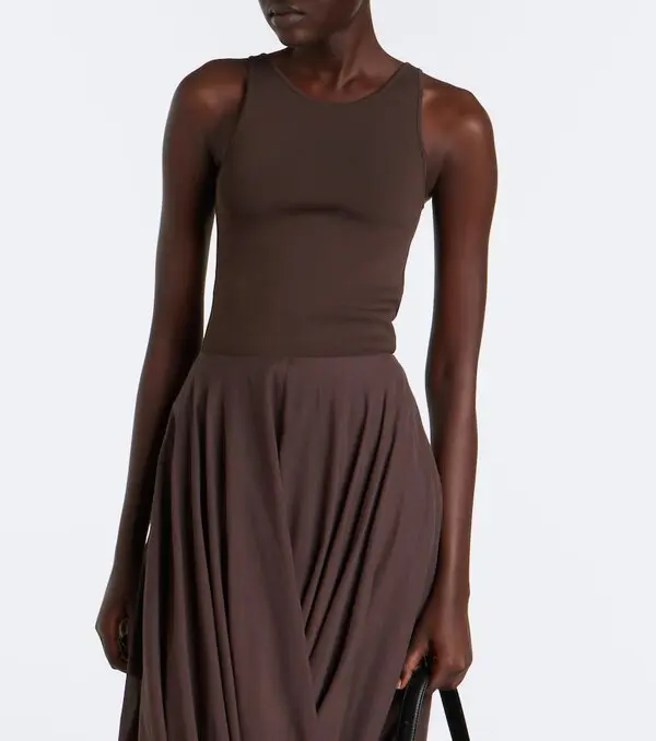 TOTEME Ribbed Knit Tank Top - Brown