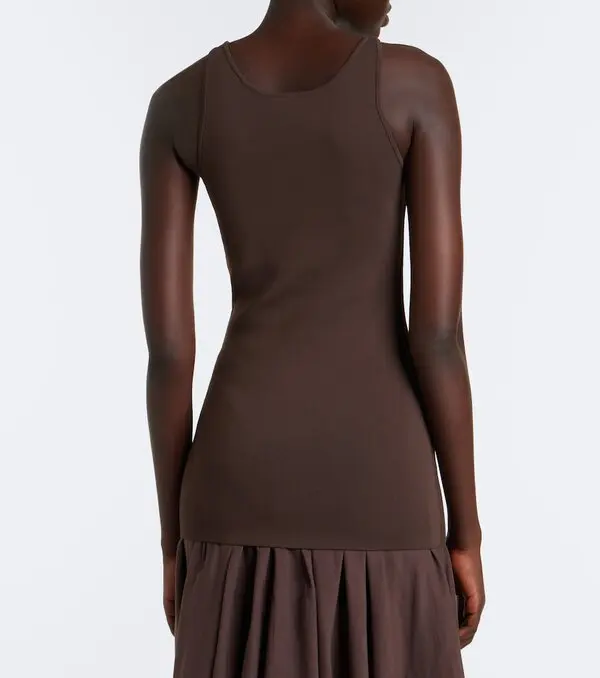 TOTEME Ribbed Knit Tank Top - Brown