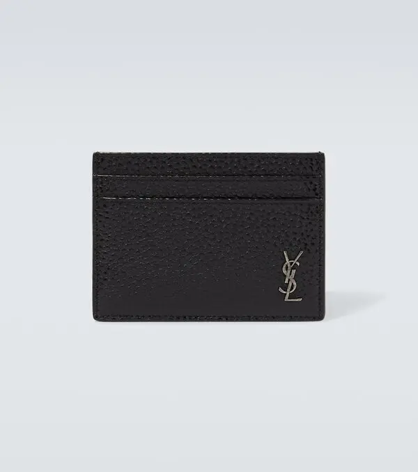 Saint Laurent Leather Card Holder - Black