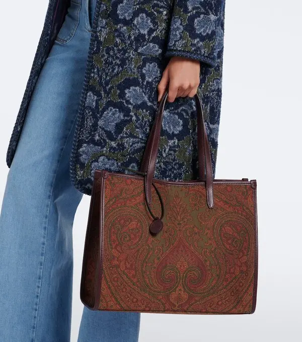 Etro Arnica Large Coated Canvas Tote Bag