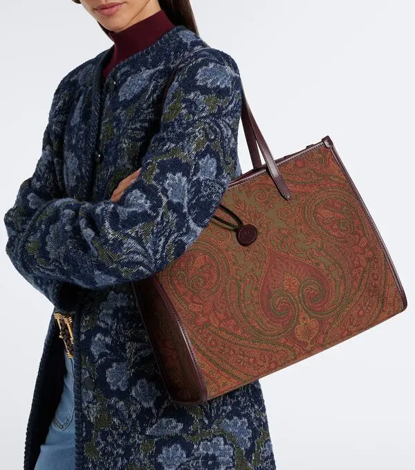 Etro Arnica Large Coated Canvas Tote Bag