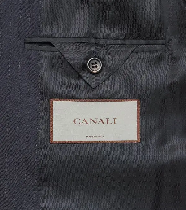 Canali Pinstripe Wool Suit - Blue
