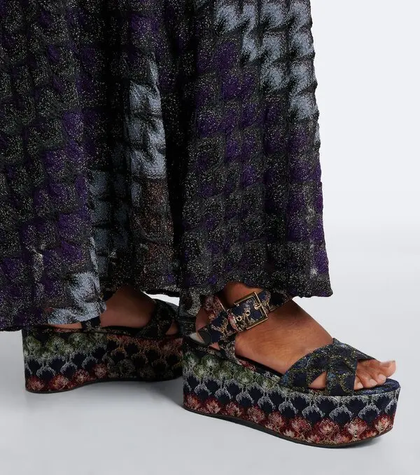 Missoni Julia Lamé Platform Sandals