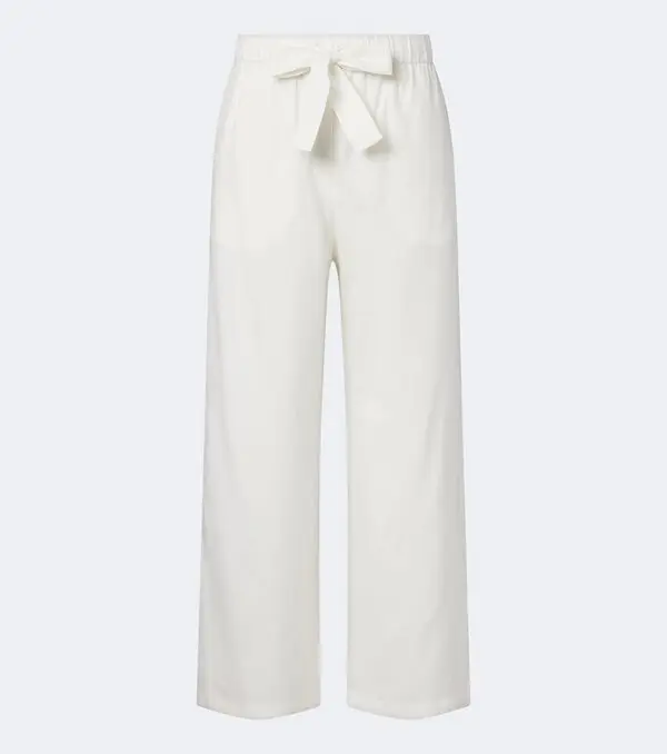 TOTEME Silk Wide-leg Pants - White
